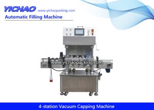 Fully Automatic 4-station Capper Vacuum Bottle Sealing Screw Capping ...